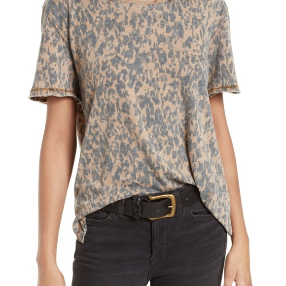 Free People | Tops | Nwt Free People Leopard Distressed Tee | Poshmark